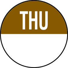 day dots - Removable - Thursday- 1000 Labels | Prime Industrial ...